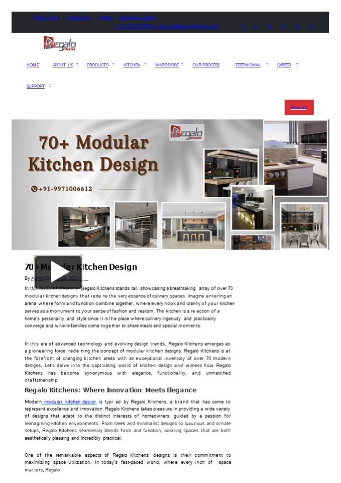 PPT – 70+ Modular Kitchen Design (1) PowerPoint presentation | free to ...