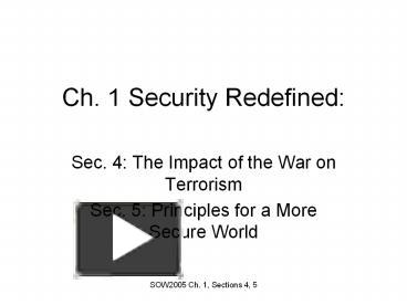 PPT – Ch. 1 Security Redefined: PowerPoint presentation | free to view ...