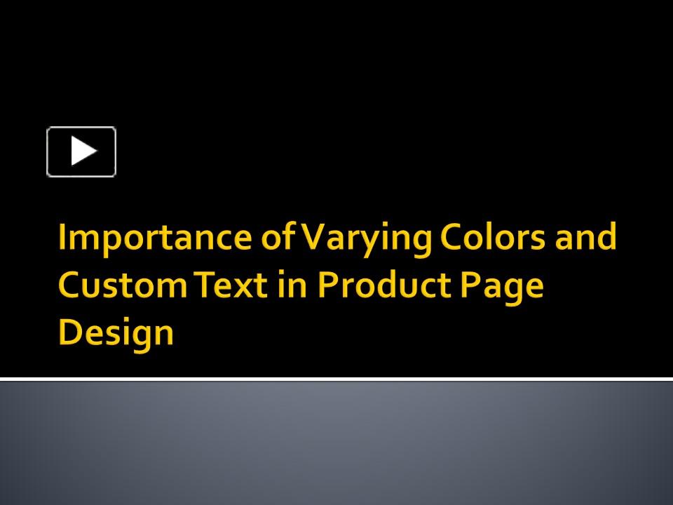 Importance of Varying Colors and Custom Text in Product Page Design ...