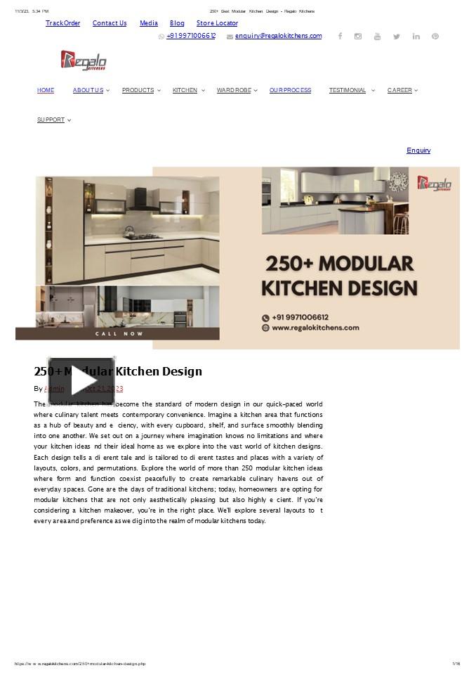 PPT – 250+ Modular Kitchen Design (1) PowerPoint presentation | free to ...
