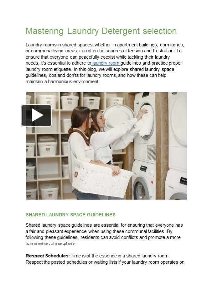 Mastering Laundry Detergent selection presentation | free to download