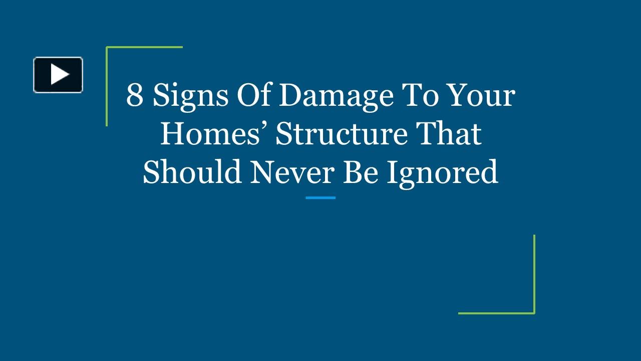 8 Signs Of Damage To Your Homes’ Structure That Should Never Be Ignored ...