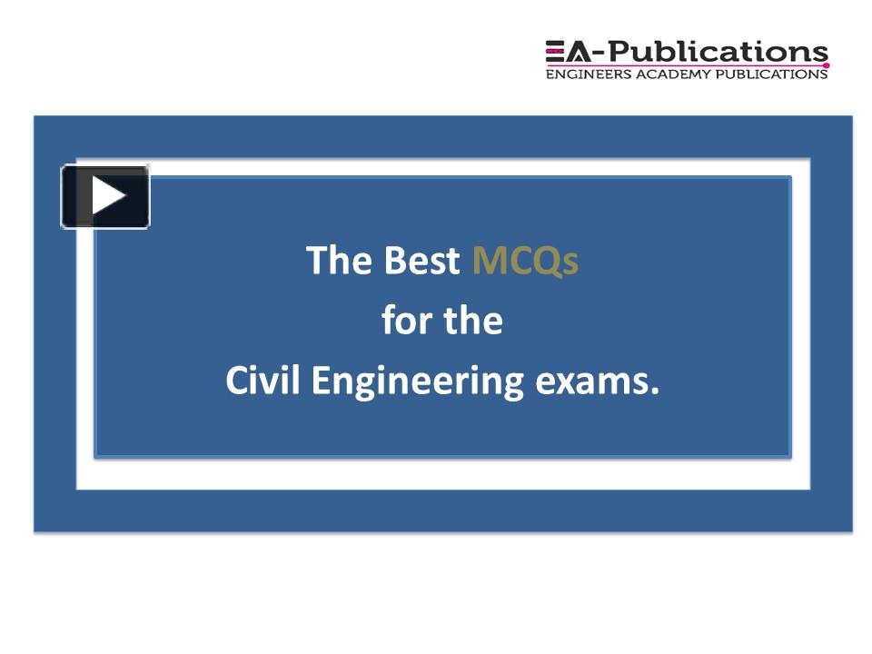 PPT – Civil Engineering MCQs PowerPoint presentation | free to download ...