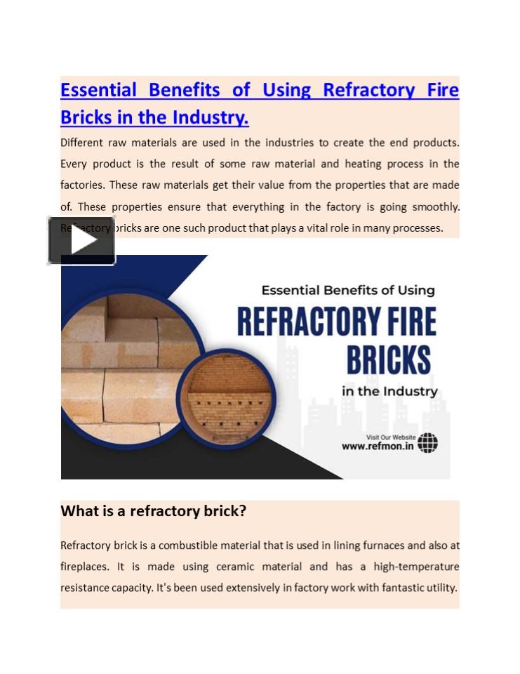 Benefits of Using Refractory Fire Bricks in the Industry presentation ...