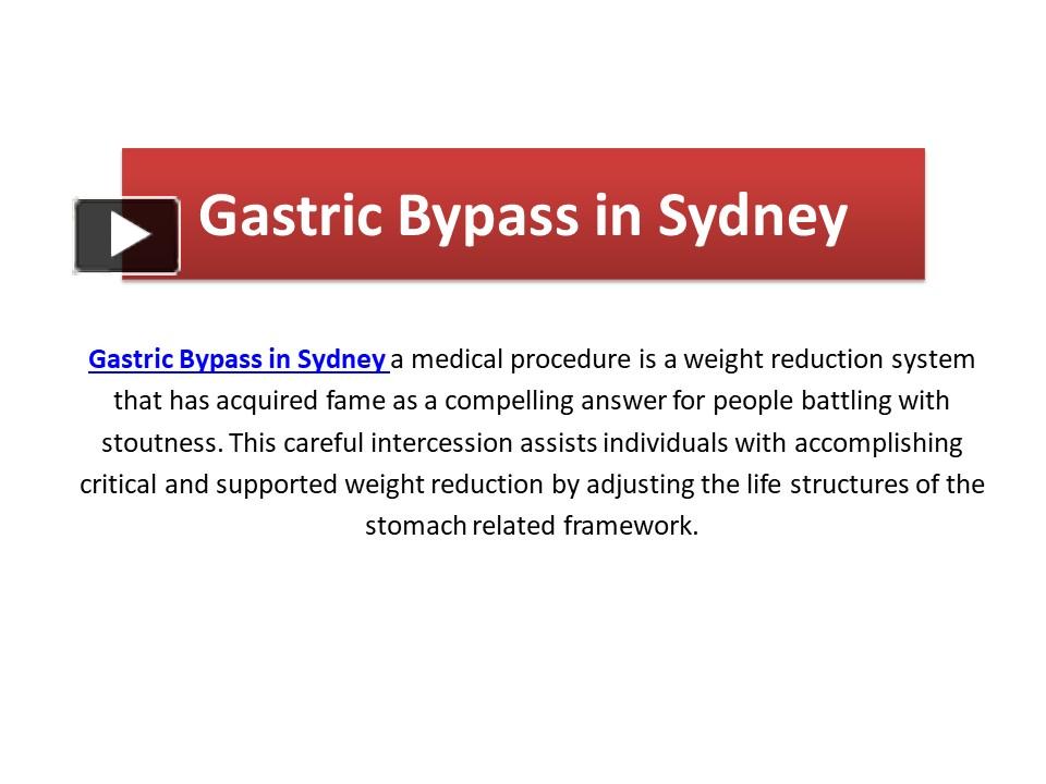 PPT – Gastric Bypass in Sydney PowerPoint presentation | free to ...