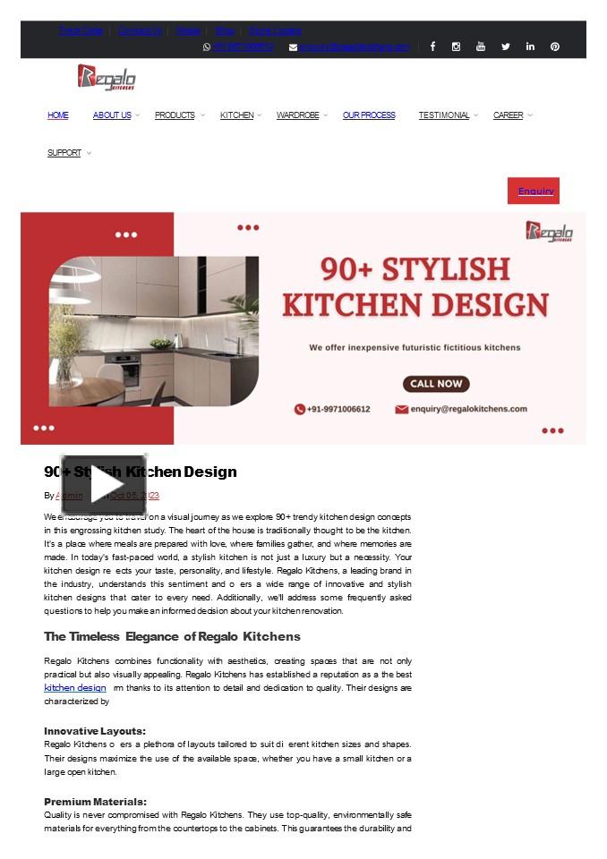 PPT – 90+ Stylish Kitchen Design PowerPoint presentation | free to ...