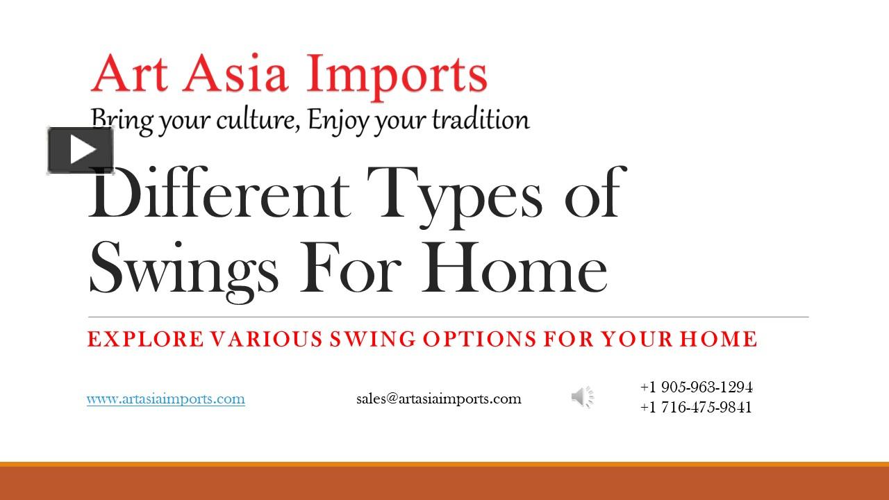 PPT – Different Types of Swing for Home PowerPoint presentation | free ...