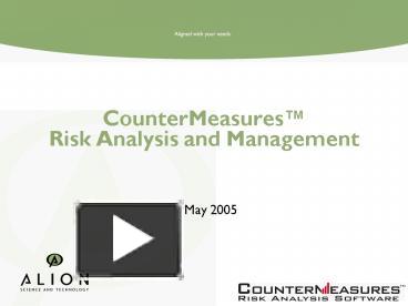 CounterMeasures Risk Analysis and Management presentation | free to view