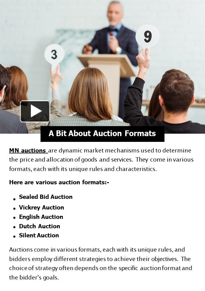 PPT – A Bit About Auction Formats PowerPoint presentation | free to ...