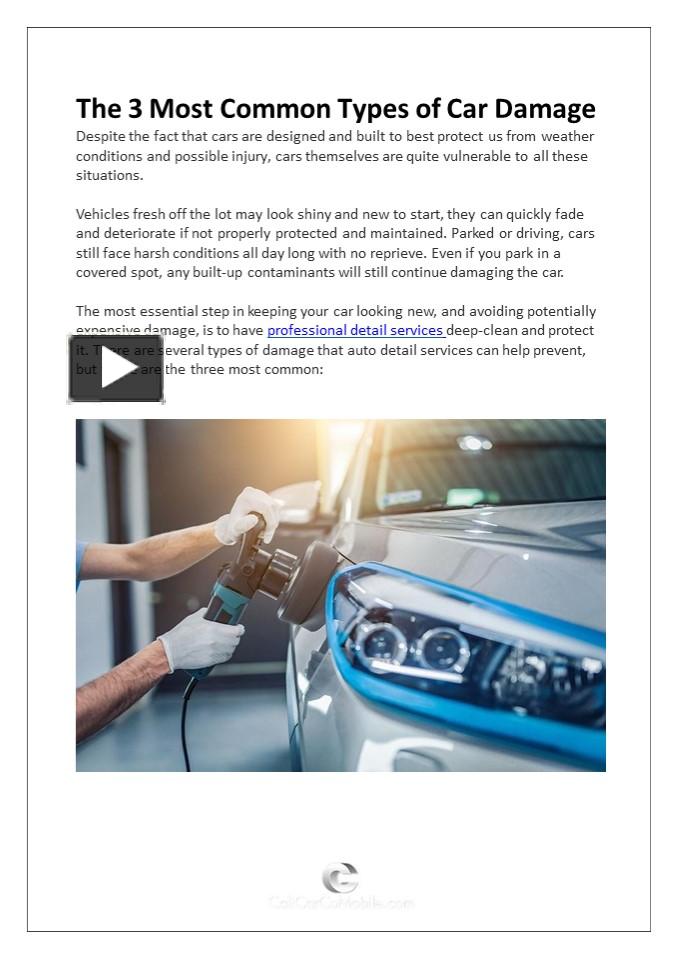 The 3 Most Common Types of Car Damage presentation | free to download