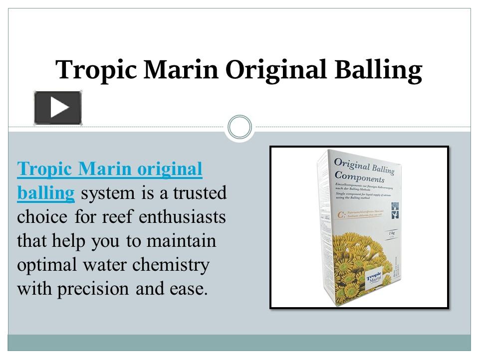 PPT – Tropic Marin Original Balling PowerPoint presentation | free to ...