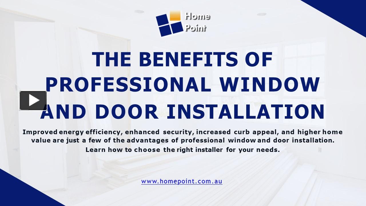The Benefits of Professional Window and Door Installation presentation ...