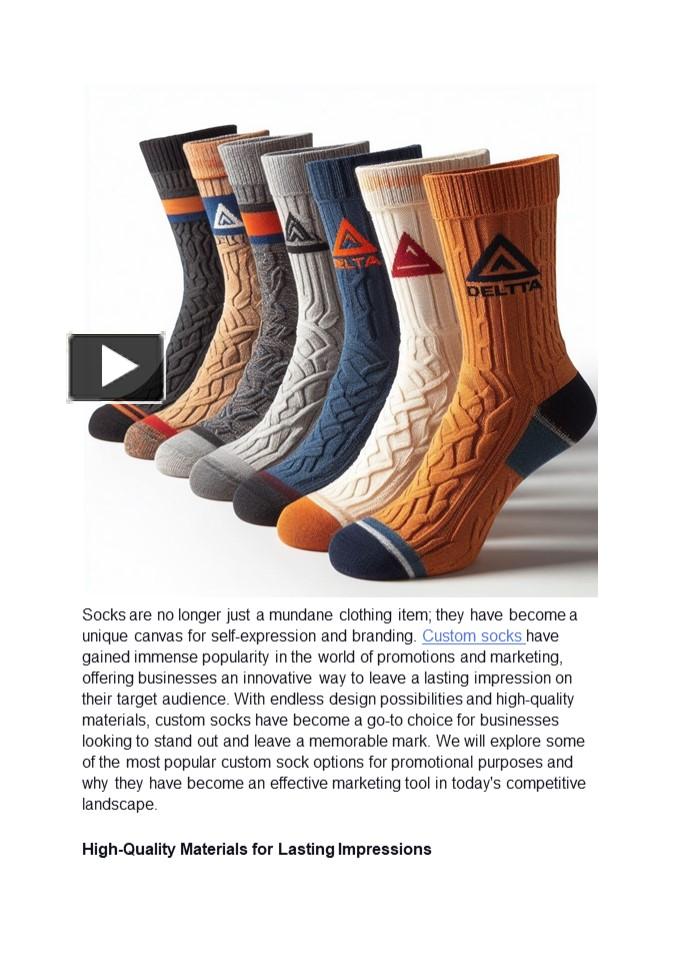 PPT – Custom Socks for Promotions PowerPoint presentation | free to ...