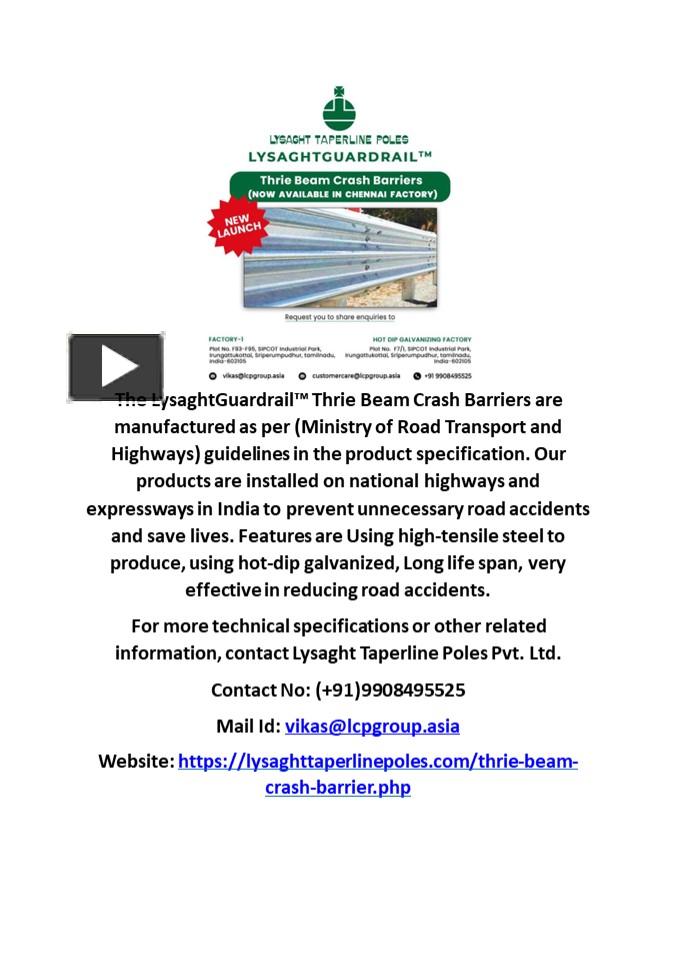 PPT – Crash Beam Barrier PowerPoint presentation | free to download ...