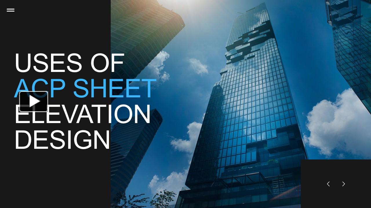 The Use of ACP Sheet Elevation Design presentation | free to download