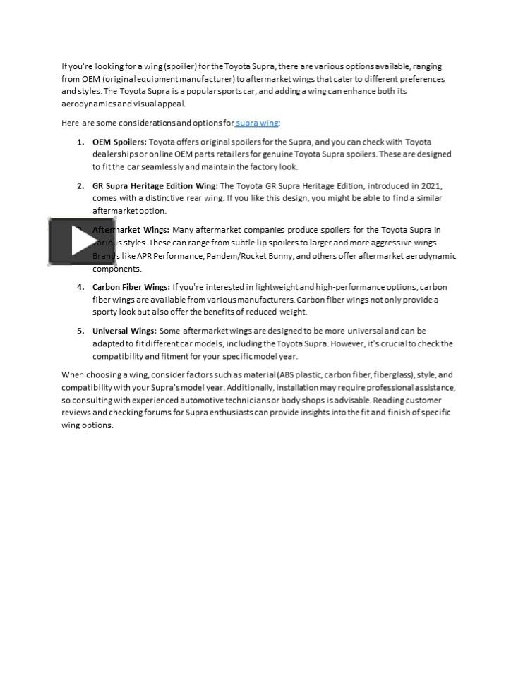 PPT – supra wing.pptx PowerPoint presentation | free to download - id ...