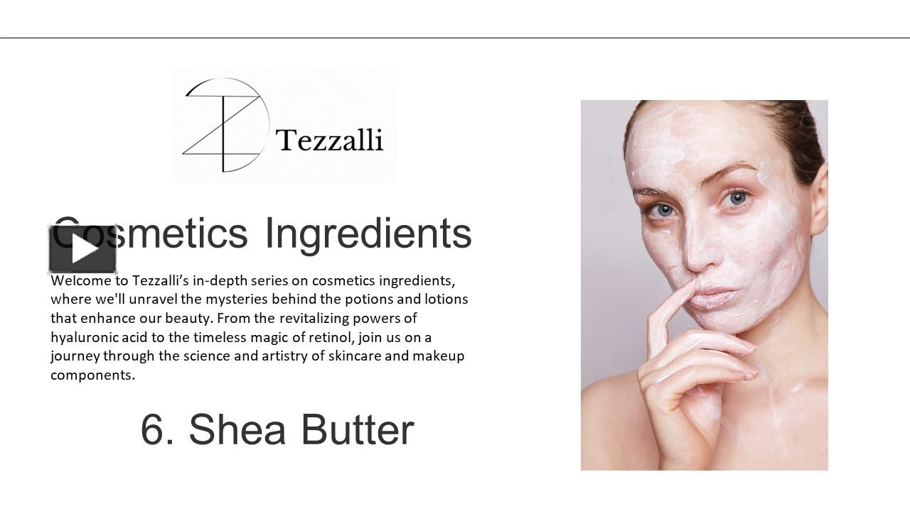 PPT – Ingredients 6 - Shea Butter - Presentation PowerPoint ...