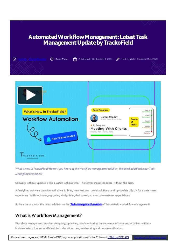 PPT – Automated Workflow Management: Latest Task Management Update by ...