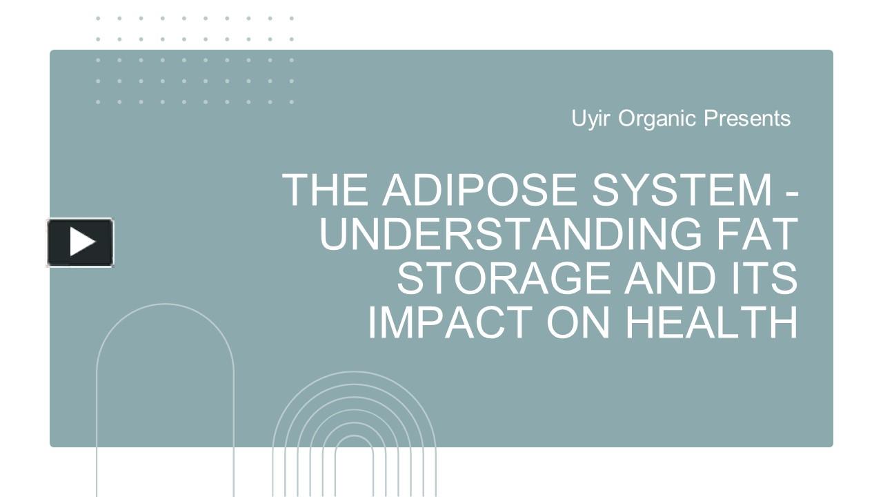 The Adipose System - Understanding Fat Storage and Its Impact on Health ...