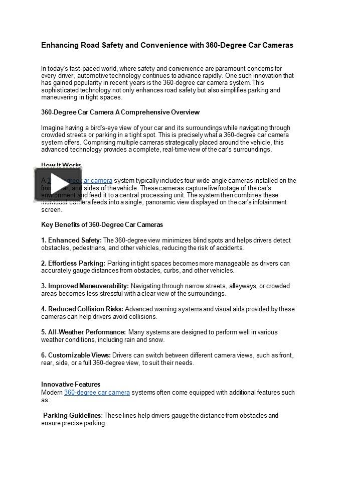 Enhance Your Driving Safety with Best 360 Degree Car Camera | RAZR ...