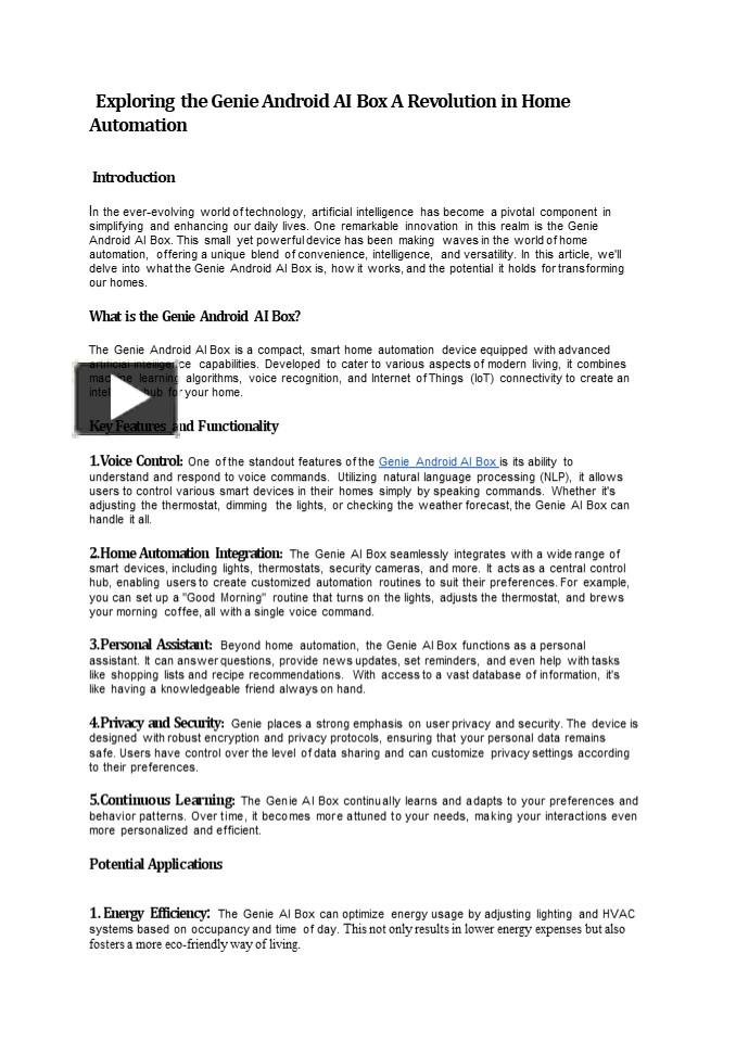 PPT – Genie Android AI Box - Unleash the Power of AI with RazrIndia ...