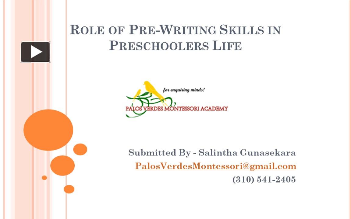 PPT – Role of Pre-Writing Skills in Preschoolers Life PowerPoint ...