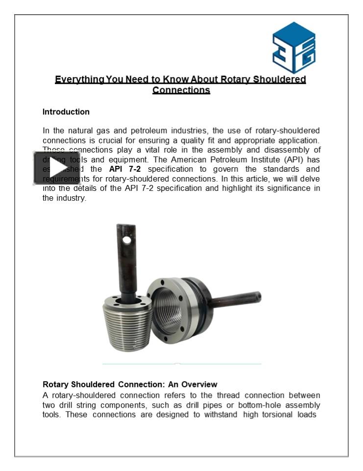 PPT – Everything You Need to Know About Rotary Shouldered Connections ...