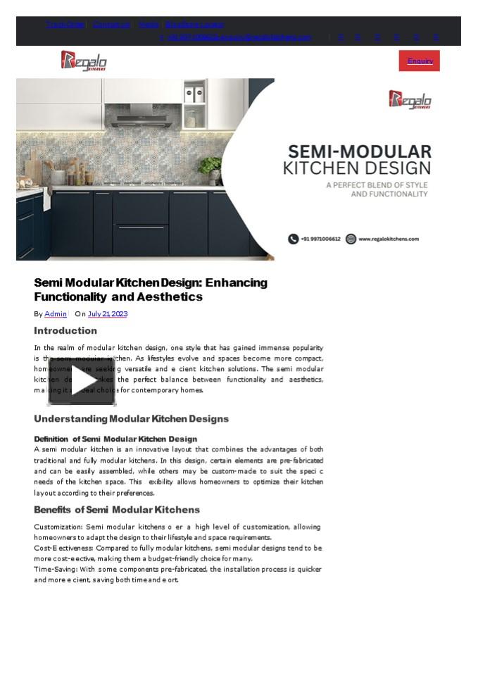 PPT – Semi Modular Kitchen Design: Enhancing Functionality and ...