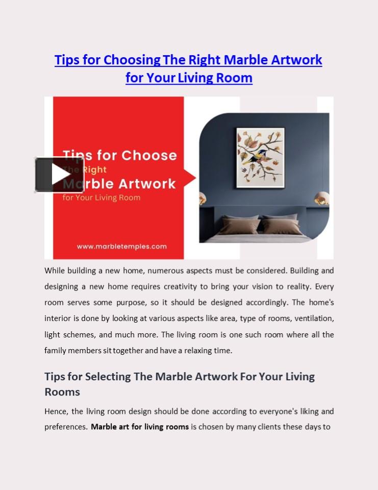 PPT – Tips for Choosing The Right Marble Artwork for Your Living Room ...