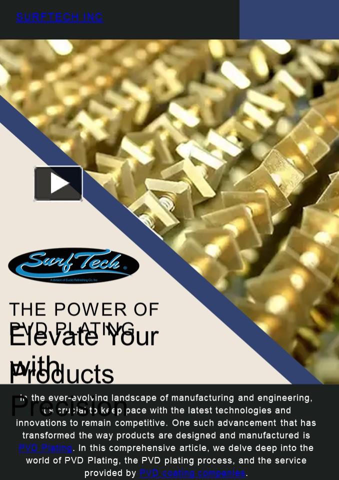 PPT – The Power of PVD Plating Elevate Your Products with Precision ...