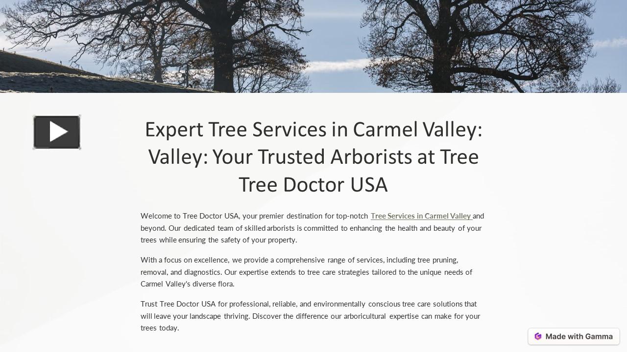 PPT – Expert Tree Services in Carmel Valley: Your Trusted Arborists at ...