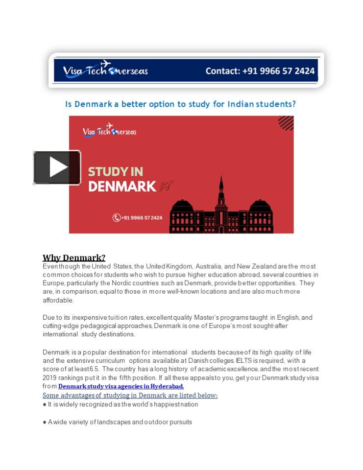 PPT – Is Denmark a better option to study for Indian students ...