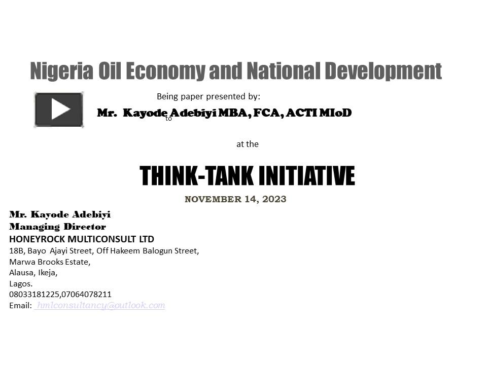 Nigeria oil and gas presentation | free to download