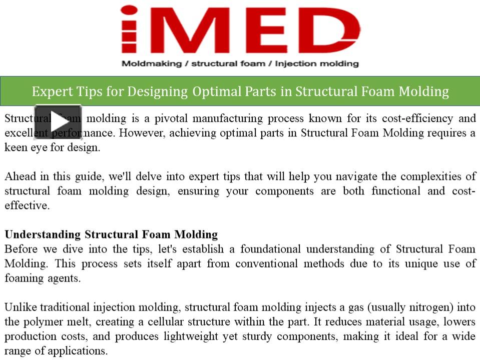 PPT – Expert Tips for Designing Optimal Parts in Structural Foam ...