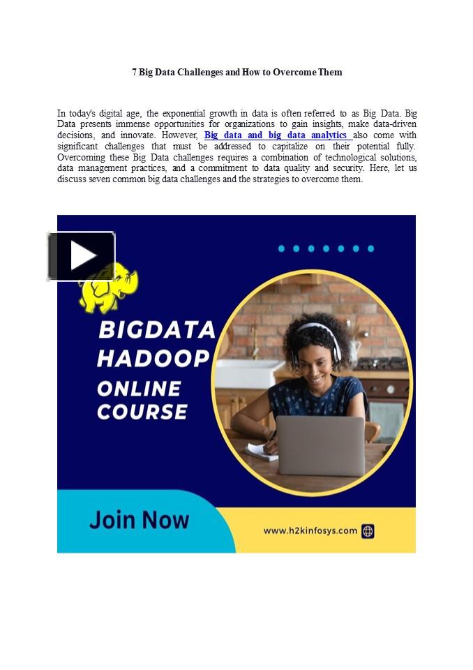 7 Big Data Challenges and How to Overcome Them presentation | free to ...