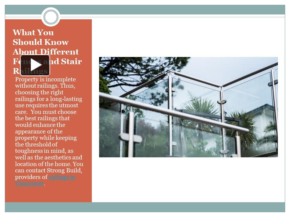 PPT – What You Should Know About Different Fences and Stair Railings ...