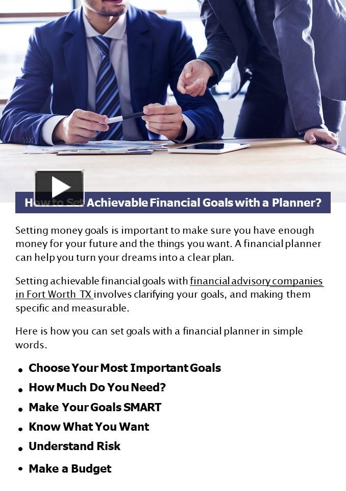 How to Set Achievable Financial Goals with a Planner? presentation ...