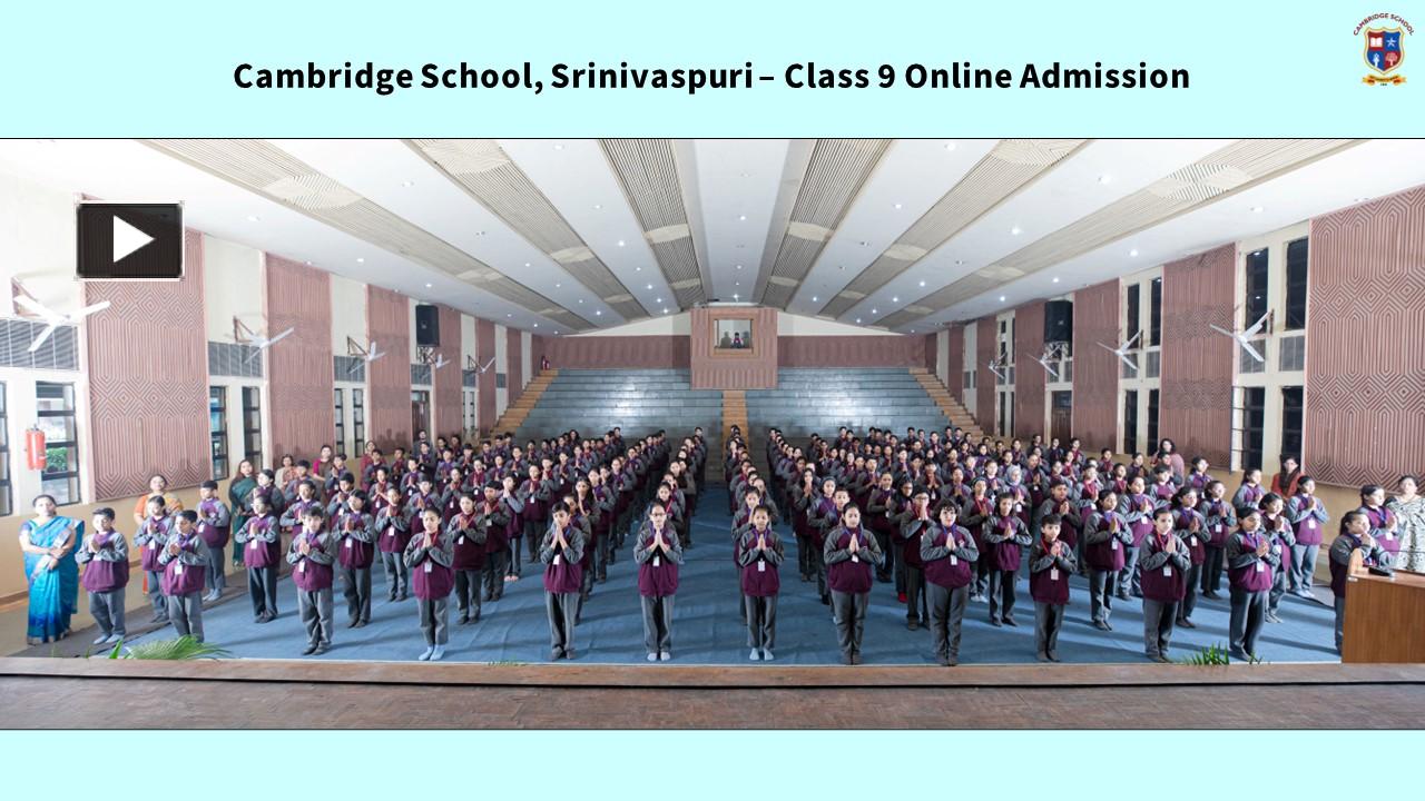 PPT – Class 9 Online Admission - Cambridge School PowerPoint ...