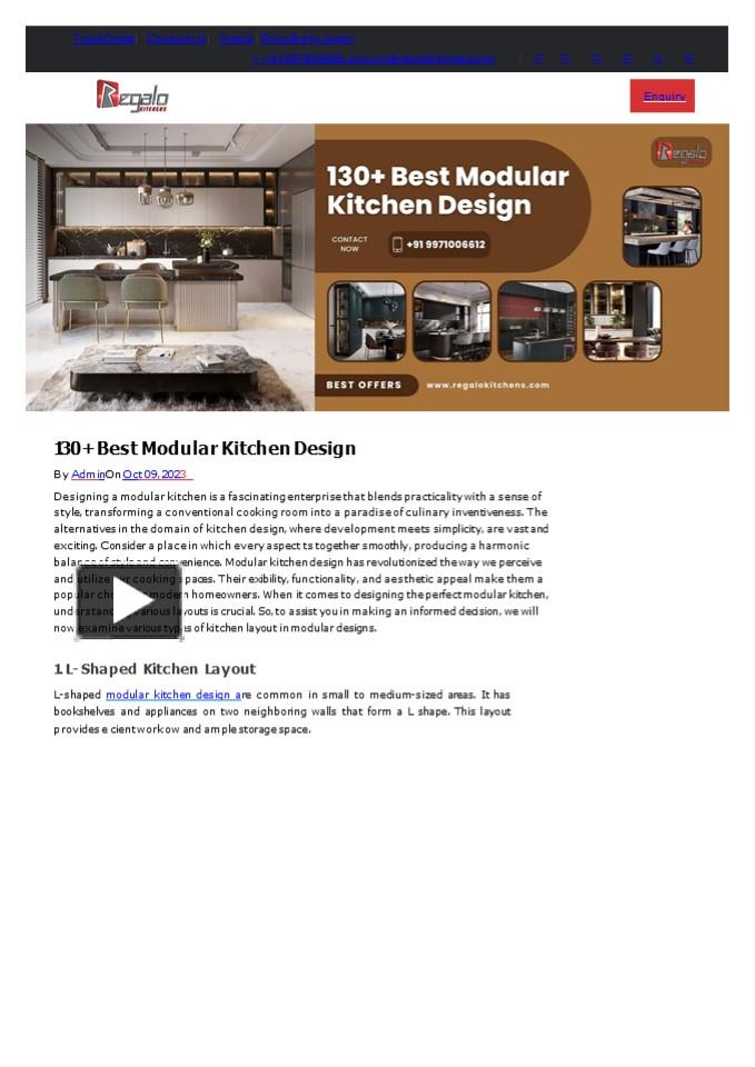 PPT – 130+ Best Modular Kitchen Design (1) PowerPoint presentation ...