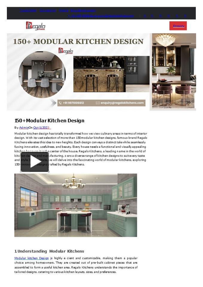 PPT – 150+ Modular Kitchen Design (1) PowerPoint presentation | free to ...