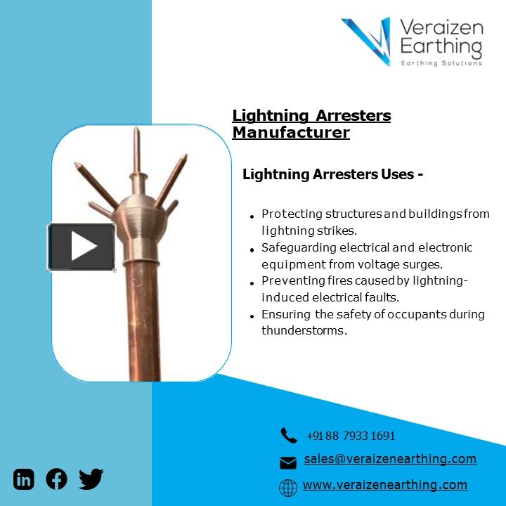 Lightning Arresters|Pure Copper Earthing Electrode|Copper Bonded ...