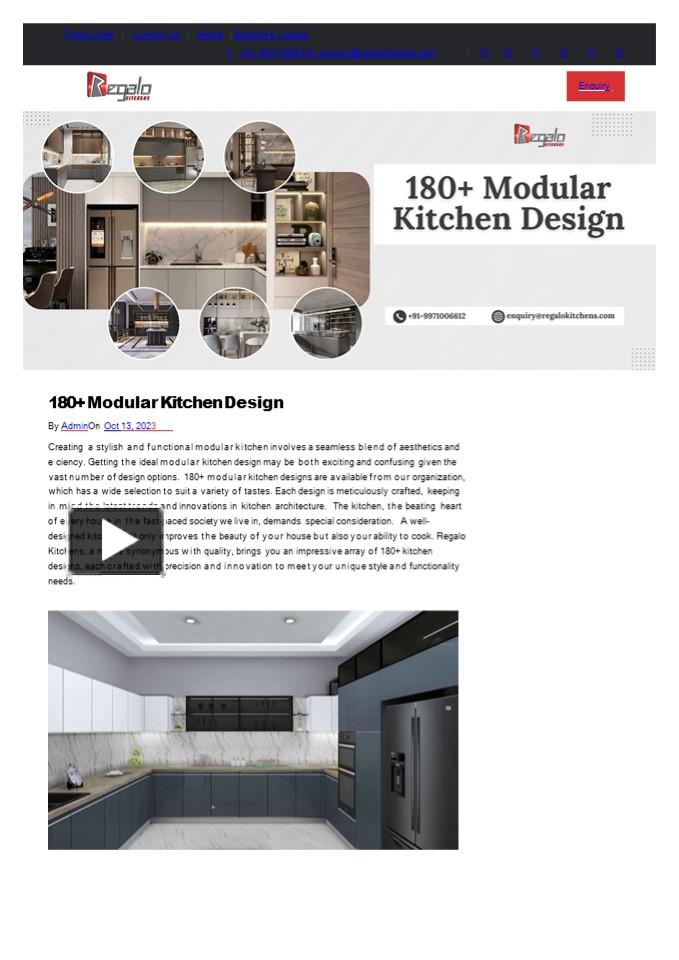 PPT – 180+ Modular Kitchen Design (1) PowerPoint presentation | free to ...