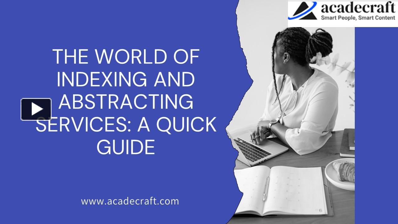 PPT – The World of Indexing and Abstracting Services A Quick Guide ...