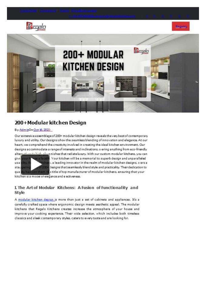 PPT – 200+ Modular kitchen Design PowerPoint presentation | free to ...