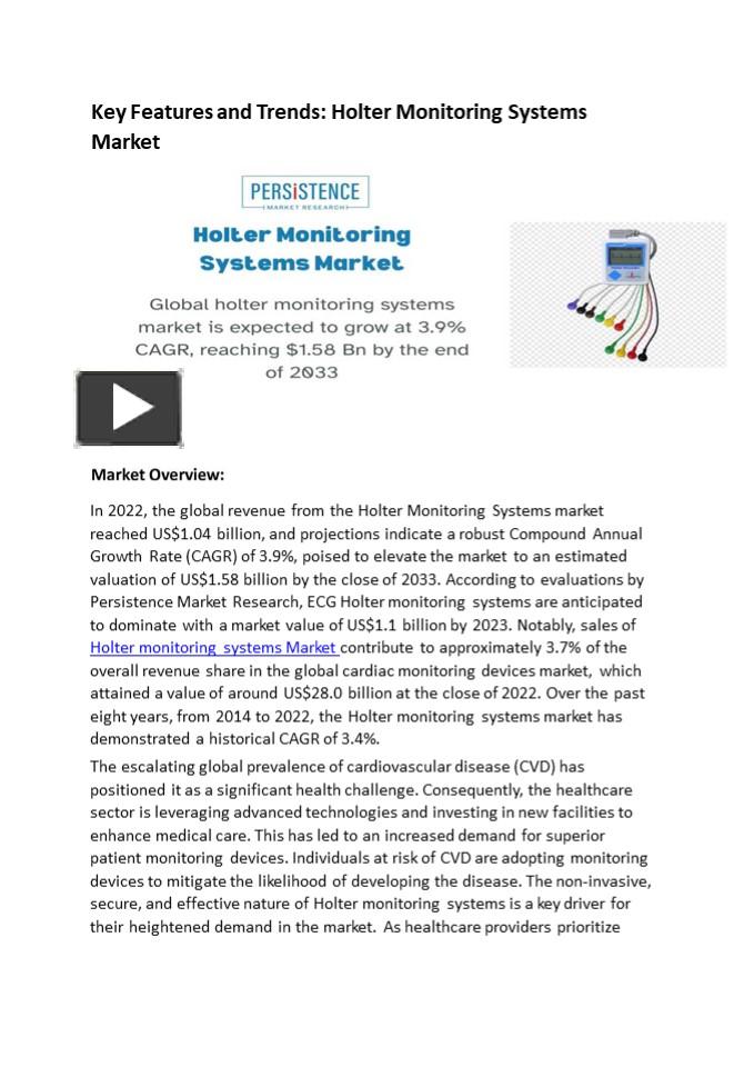 PPT – Key Features and Trends: Holter Monitoring Systems Market ...