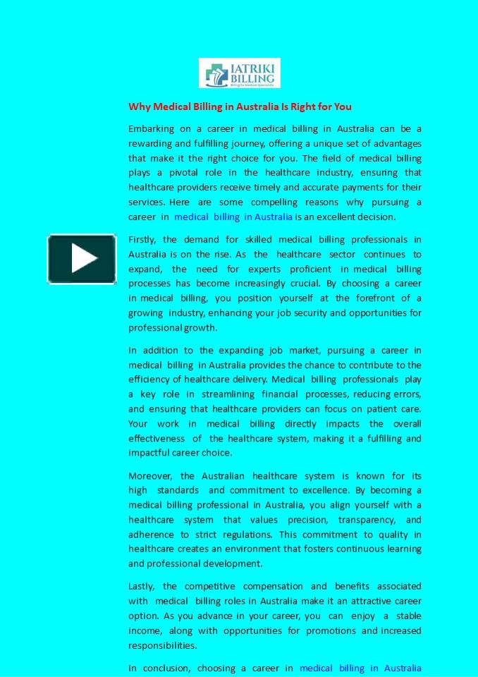 PPT – Why Medical Billing in Australia Is Right for You PowerPoint ...