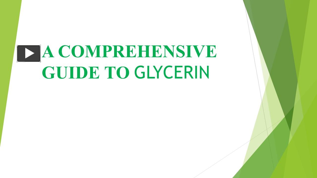 PPT – Glycerin Market PowerPoint presentation | free to download - id ...