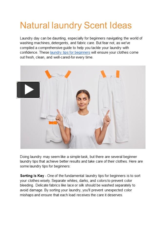 laundry tips for beginners presentation | free to download