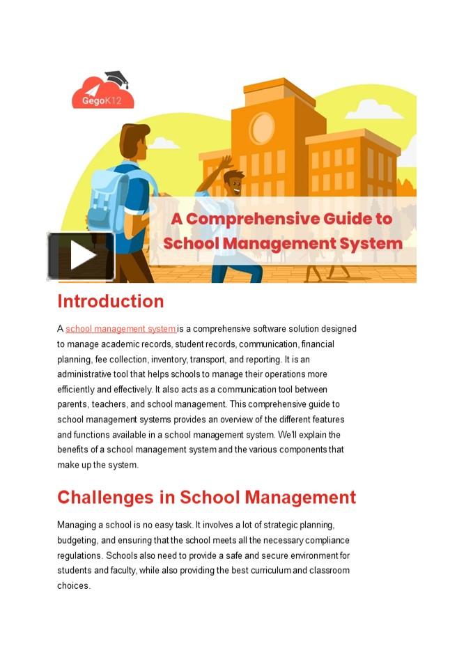PPT – A Comprehensive Guide to School Management System PowerPoint ...