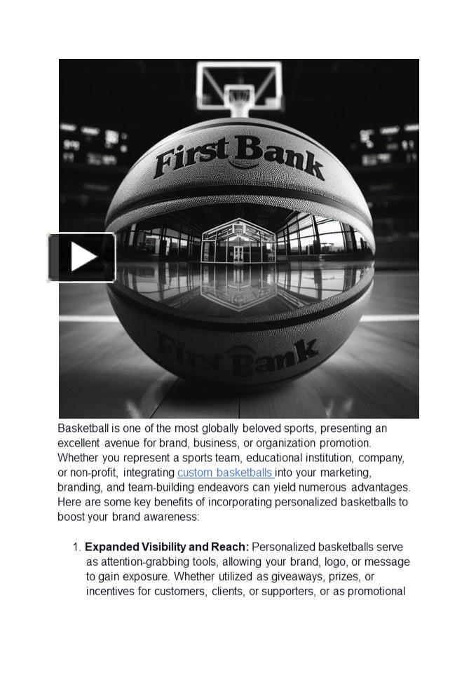 Boosting Brand Awareness with Custom Basketballs presentation | free to ...
